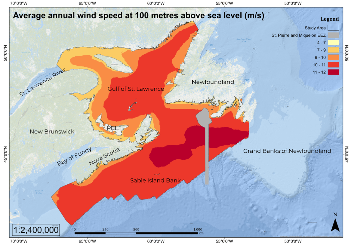 Mapping the potential of Canada’s offshore wind energy - Natural ...